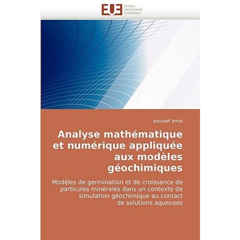 Analyse Mathematique Et Numerique Appliquee Aux Modeles Geochimiques ...