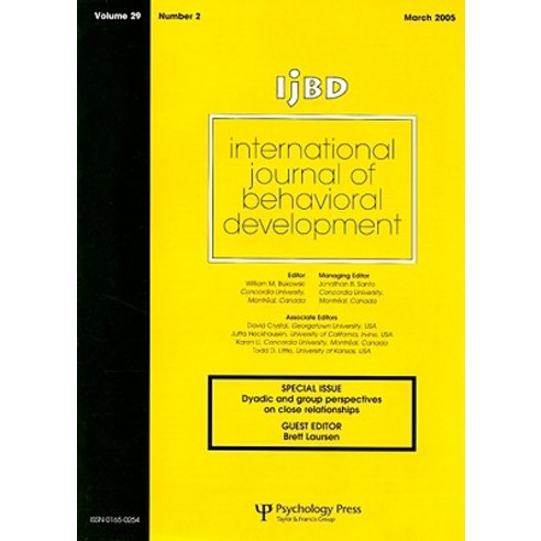 International Journal of Behavioral Development Volume 29: Special ...
