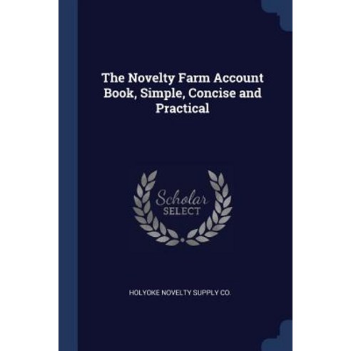 The Novelty Farm Account Book Simple Concise and Practical Paperback ...
